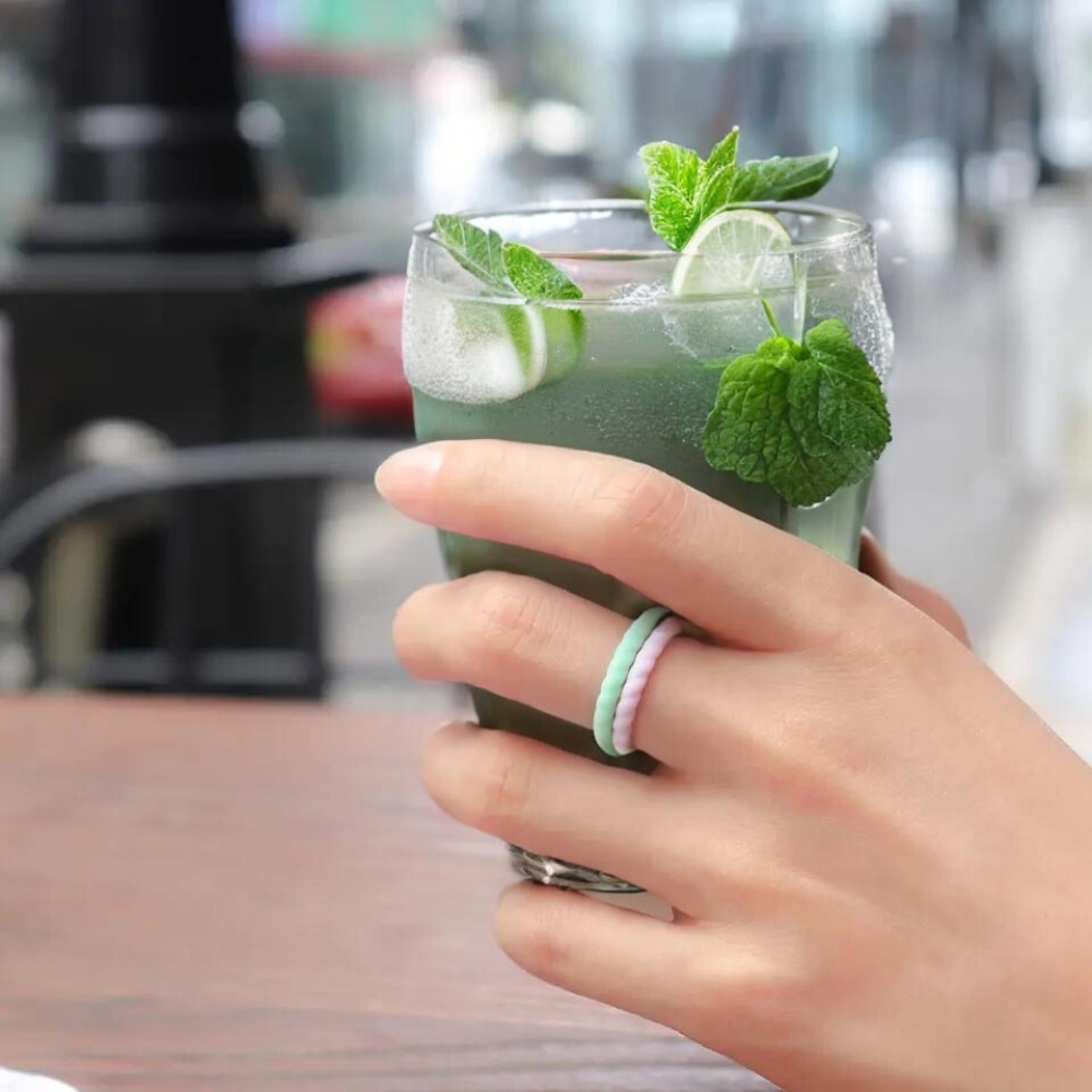 Tangle 3mm Pink Stackable Silicone Ring